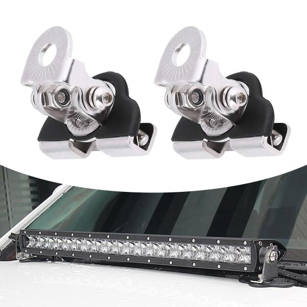 商品名:  Irinidig 2 PCS Car Grille LED Light Base Mounting Bracket, Angle-Adjustable Shock-Absorbing Hood Spotlight Non-Des...