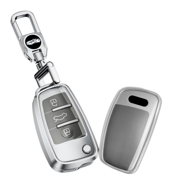商品名:  TECART 3 Button Metal flip Remote Key Fob case Cover Fit For Audi A1 A3 A4 A5 A6 Q2 Q3 Q7 TT Accessories with Keyc...