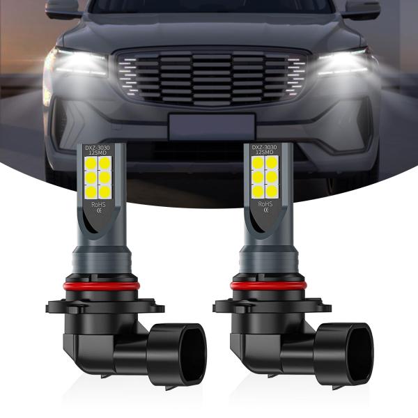 商品名:  Irinidig 2 PCS 9005 Car LED Fog Light Bulb, 3030 12SMD 50000H 6000K High Brightness Stable Light Source Reversing ...