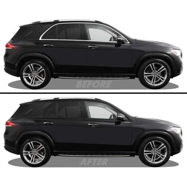 商品名: SlickMod Chrome Delete ブラックアウト ビニール オーバーレイ 2020-2024 メルセデス GLE セダン ウィンドウトリム用 (グロスブラック) SlickMod Chrome Delete Black...