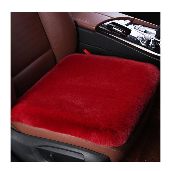 商品名: Ohleats シープスキン カーシートクッション 快適 ソフトファー ウール オートフロントシートカバー 車用シートプロテクターパッド 暖かい冬のオフィスチェア用 ユニバーサル装飾 カーアクセサリー (ワインレッド) Ohlea...