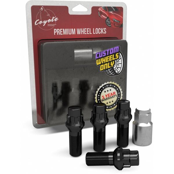 商品名:  Wheel Accessories Parts 4 Locks + Key M15x1.25 15x1.25 Thread Acorn Seat Lug Bolt Lock Dual Hex Key 17" and 19" 28...