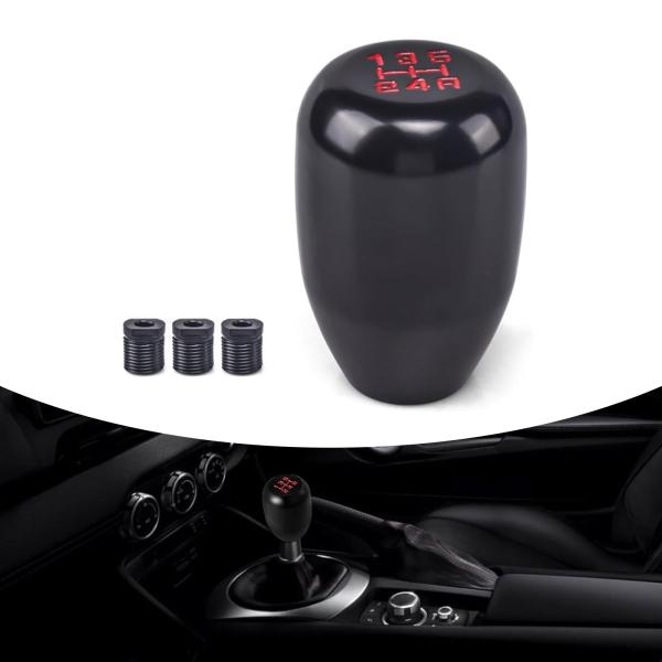 商品名: yvshy 1個 カーシフトノブ、5.5 cm x 3.6 cm x 1インチ 合金 マニュアル トランスミッション 5速 変更シフトヘッド、車両装飾アクセサリー、ほとんどのタイプの自動車に対応 (ブラック) yvshy 1 PC...