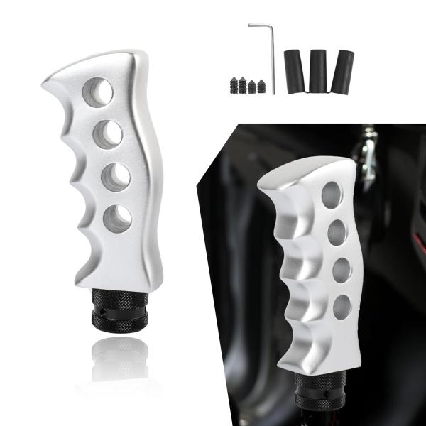 商品名: dawfall 1個 カーシフトノブ保護カバー アダプター付き、滑り止め防水メタル車両ギアレバー装飾、ユニバーサルマニュアル自動車用シフトノブアクセサリー トラックSUV車用(シルバー) dawfall 1 PC Car Shif...