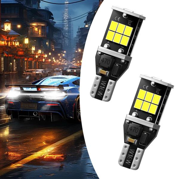 商品名: dawfall 2個 車 T15 2835-15SMD バックアップライト、0.5 x 1.5 高輝度デコードインスタントスタートブレーキライト、12-24V 50000H 標準ソケット プラグアンドプレイ 電球交換、車用ユニバー...