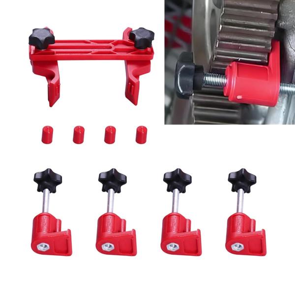 商品名: dawfall 9個 自動車用エンジンカムシャフトロックツール、カムギアクランプとブラケット滑り止めデザインキット、カムシャフトアライメントタイミングリテーナー、ほとんどの車のツインカムシャフトエンジンにユニバーサル(レッド) d...