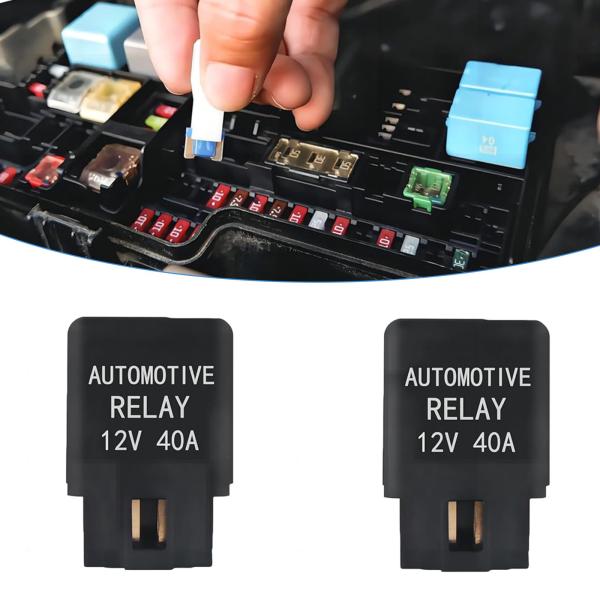 商品名: jokormo 自動車用エアコンリレー 2個 12V 40A 難燃シェル合金コンタクト 4ピン ノーマルオープン プラスチックバック EFIリレー 接続アクセサリー ほとんどのモデルに対応 (ブラック) jokormo 2 PCS...