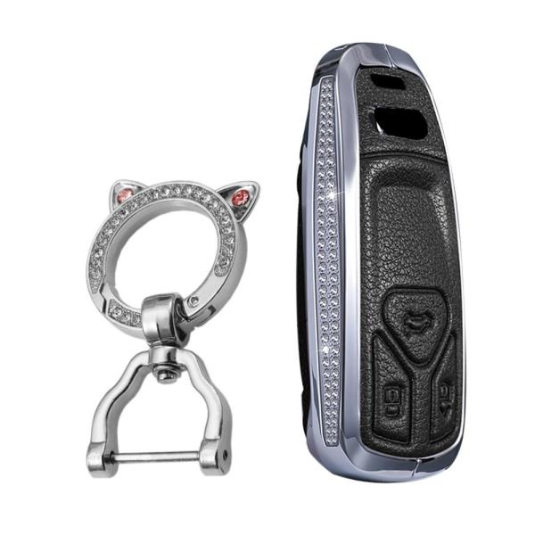 商品名:  KUNIO Car Key Fob Cover Fit for Audi A3 A8 Q3 Q5 TTS RS R8 SQ5 Key Protective Cover Keychain Key Holder Key Cover ...
