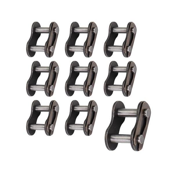 商品名: yvshy 頑丈なオートバイチェーンコネクター10個、防水耐久性のある金属製車両リンク交換、ユニバーサルミニ自転車リンクローラーアクセサリースクーターカート用(ブラック#415) yvshy 10 PCS Heavy Duty M...