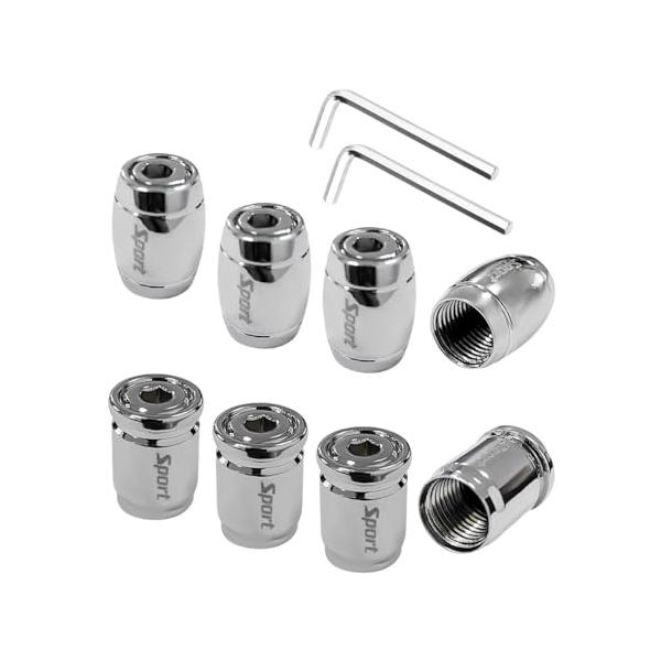 商品名:  povtii 8 PCS Locking Car Tire Valve Stems Caps, Anti-Theft Auto Tire Air Cap with Rubber Seal, Wheel Tyre Stems Co...