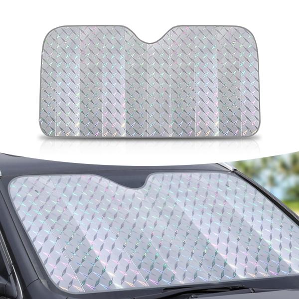 商品名: jokormo 車用フロントガラスサンシェード1点、55.5インチ x 29.5インチ 5層 厚手冷却および熱反射サンマット、折りたたみ式で収納が簡単、フロントガラスを完全にカバーする保護、車用のユニバーサル(シルバー) joko...