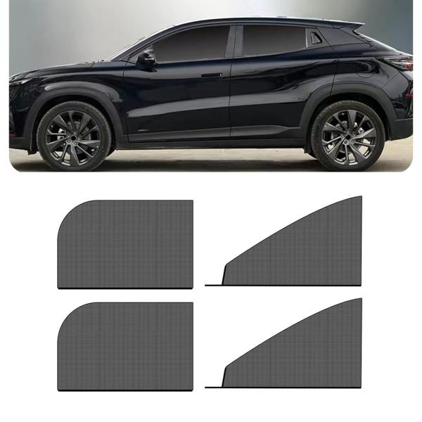 商品名: awlbed 車のフロントとリアサイドウィンドウサンシェード4点、26.3インチ x 27.5インチ + 21.25インチ x 31インチ メッシュ 通気性のあるプライバシープロテクター 窓の持ち上げ ほこりや干渉防止 カバー S...