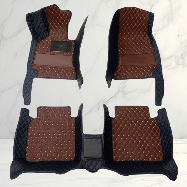 商品名:  SITHA Car Mats,Custom Leather Car Floor Mats for Tailored Style and Superior Protection (Dark Brown Black Blue 2)ブ...