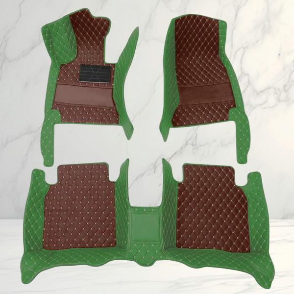 商品名:  SITHA Car Mats,Custom Leather Car Floor Mats for Tailored Style and Superior Protection (Dark Brown Green 2)ブランド: ...