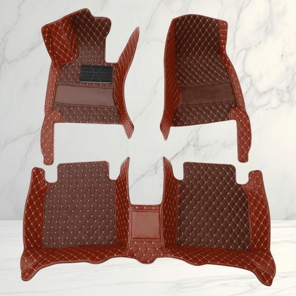 商品名:  SITHA Car Mats,Custom Leather Car Floor Mats for Tailored Style and Superior Protection (Dark Brown Light Brown 2)...