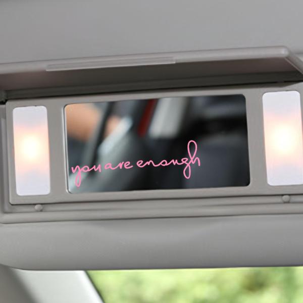商品名:  Hirificing You are Enough Rearview Mirror Decal Vinyl Letters Stickers with Heart, Self Positive Affirmation Stick...