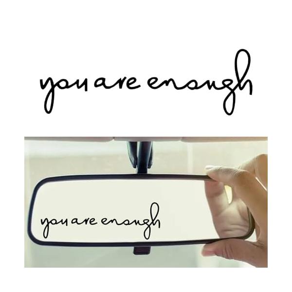 商品名: You are Enough Rearview Mirror Decal Vinyl Letters Stickers with Heart, Self Positive Affirmation Sticker Girl Wome...