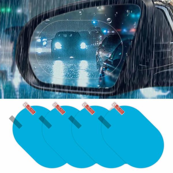 商品名: UZZH 車用バックミラーフィルム 4枚 防水 防雨 曇り止め 反射 リアビューミラー 保護ステッカー、HD ナノコーティング サイドミラー レインガード 車の窓、バックミラー(オーバル) UZZH 4PCS Car Rearvi...