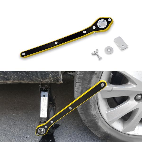 商品名:  Lecctso Jack Ratchet Wrench, Tire Repair Tools, Auto Labor-Saving Car Jack Wrench with Long Handle, 360° Swivel Ca...