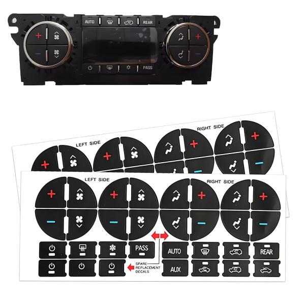 商品名: awlbed カーエアコンセントラルコントロールダッシュボードステッカーキット 2個 31キーCDボタンパネル修理デカール、損傷したボタンの自動交換ラベル、ほとんどの車のモデルと互換性があります(ブラック) awlbed 2 PC...