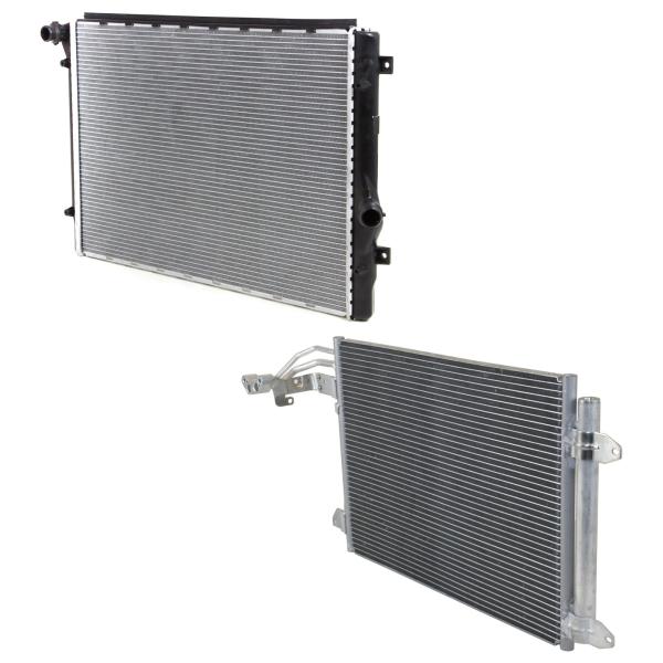 商品名:  Go-Parts - Aluminum Core Radiator Kit for Audi GTI 2006-2014 / Audi A3 2006-2013, 4 Cylinder, 2.0L Engine, with Ai...