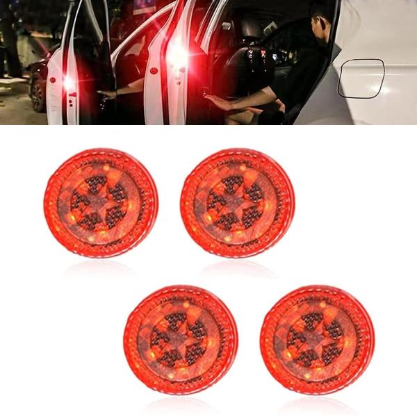 商品名:  leediga 4 Pack LED Car Door Warning Light, Round Waterproof Decorative Automotive Signal Light with Adhesive, Univ...