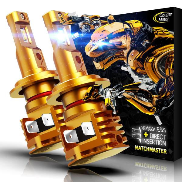 商品名:  Cougar Motor H7 Bulbs, H7 Light Bulb H7 Fog Lights 6500K Lite Bulb Fanless and Wireless, 1:1 Size Off-Road Bulb Pl...