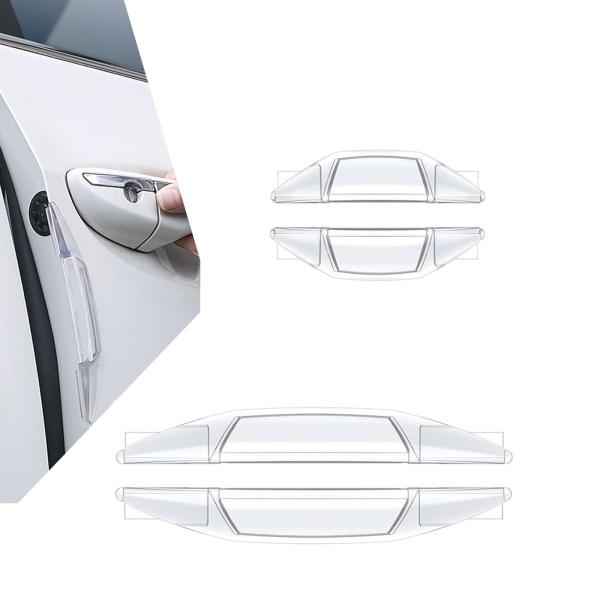 商品名: dawfall Pack-4 車のドア衝突防止ストリップ、2 ロング 2 ショート 5.7 x 0.8インチ + 3.1 インチ x 0.8インチ セントラルコントロール構造バッファー保護、埋め込み粘着固定トリム、車用ユニバーサル...