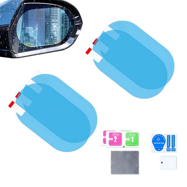 商品名:  dawfall Pack-4 Car Rearview Mirror Rainproof Film, 3.9" x 5.9" Oval HD Anti-Fog Anti-Reflective Protector, Nano Wa...