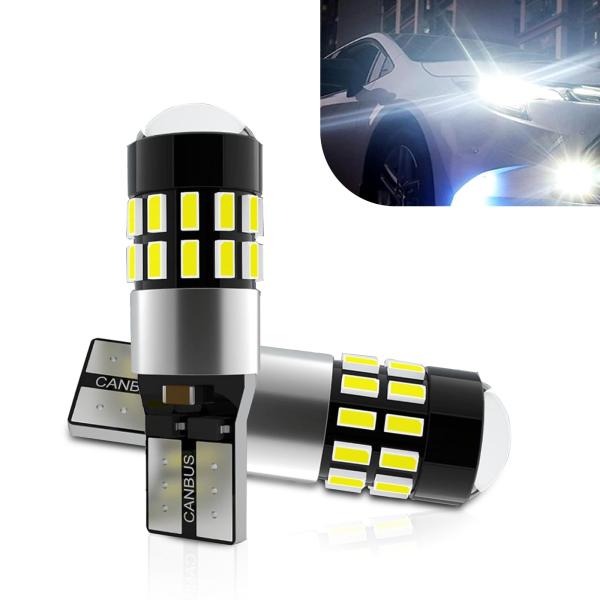 商品名:  dawfall 2 PCS Car T10 3014-30SMD LED Bulb, Condenser Lens Ultra-bright Decoding Reversing Light, FPC Constant Curr...