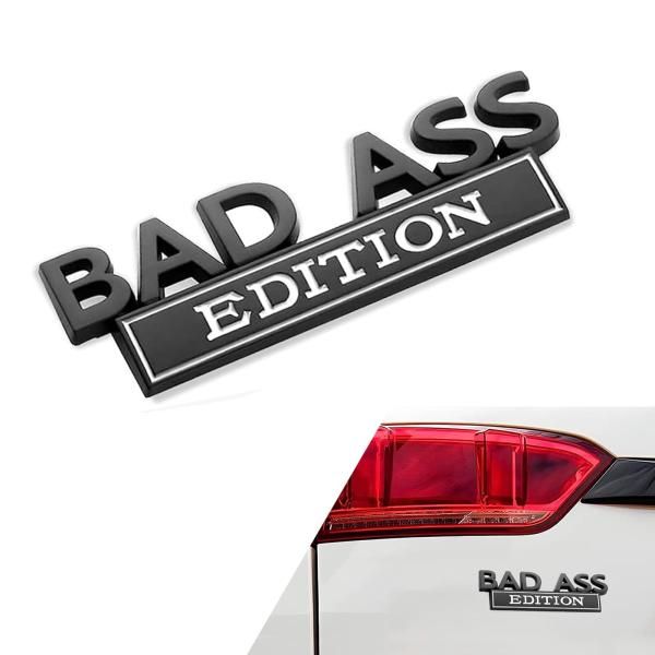 商品名:  jokormo 1 PC Car Tailgate Front Grille Hood Sticker, 3.93" x 1.33" Self-Adhesive "Bad Ass Edition" Fender Badge St...