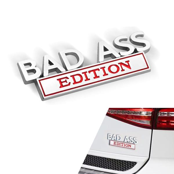 商品名:  jokormo 1 PC Car Tailgate Front Grille Hood Sticker, 3.93" x 1.33" Self-Adhesive "Bad Ass Edition" Fender Badge St...