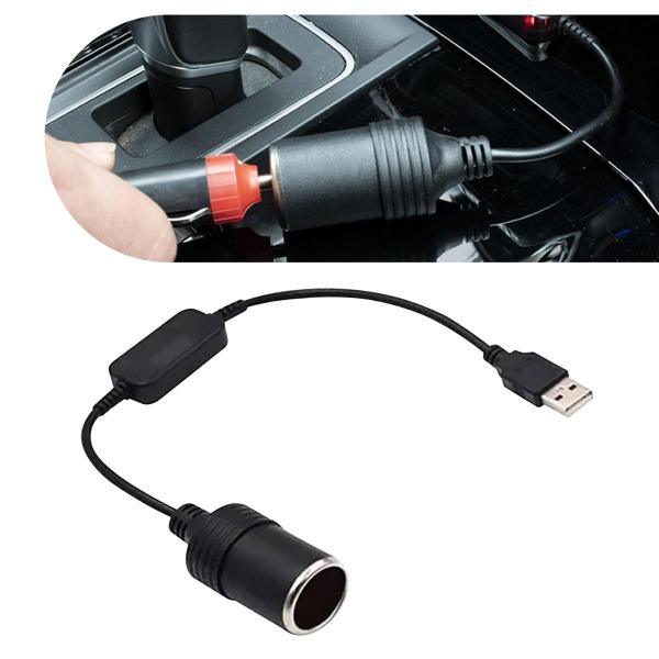 商品名:  leediga 1 PC Car Cigarette Lighter Female Socket, 5V to 12V Driving Recorder GPS Converter Cable with USB Interfac...