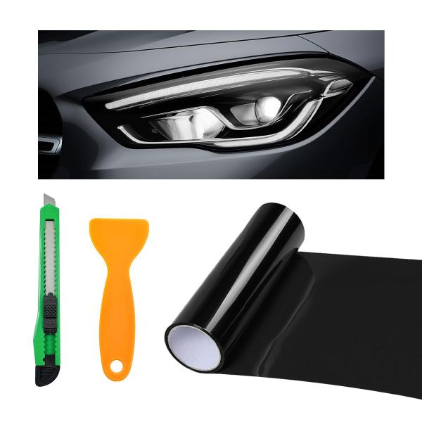 商品名:  povtii Tint Vinyl Film Sticker Sheet Roll for Car Headlight, 12×48 Inch Auto Taillight Vinyl Wrap Film, Self Adhes...
