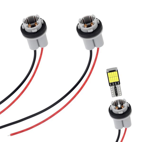 商品名:  2PCS T15 Tail Light Harness,Durable Tail Light Socket with Rubber Ring for Brake Light Socket,Turn Signal Socket R...