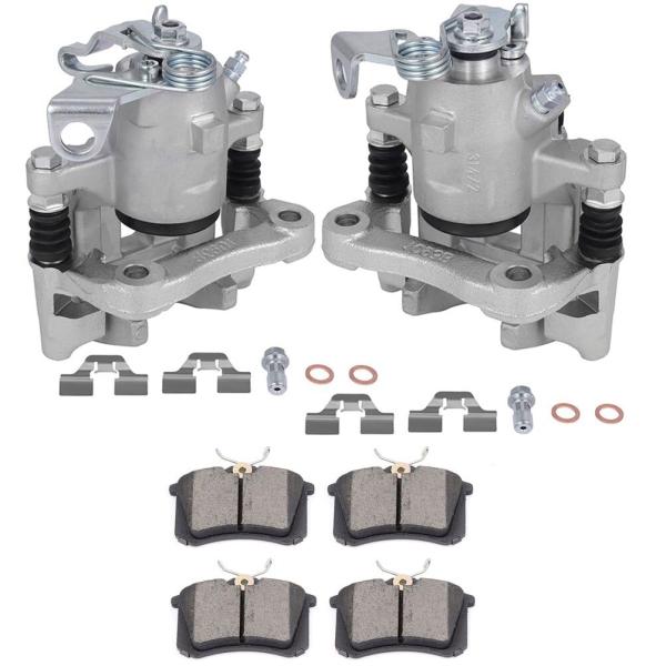 商品名:  INEEDUP Rear Left &amp; Right Disc Brake Calipers Assembly with Bracket and Ceramic Pads D340 19B2575 19B2574 For ...
