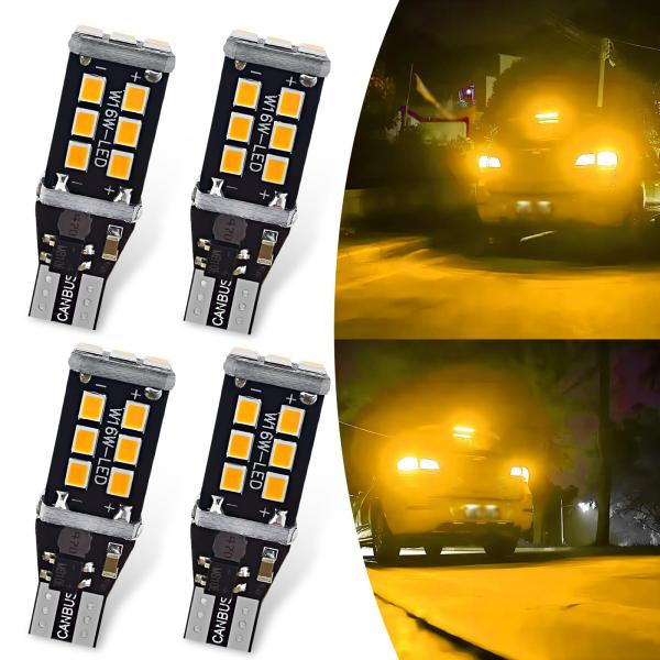 商品名:  dawfall Pack-4 Car T15 LED Reversing Light, 2835-15SMD Bright Turn Signal Brake Light, Stable IC Driver Long Life ...