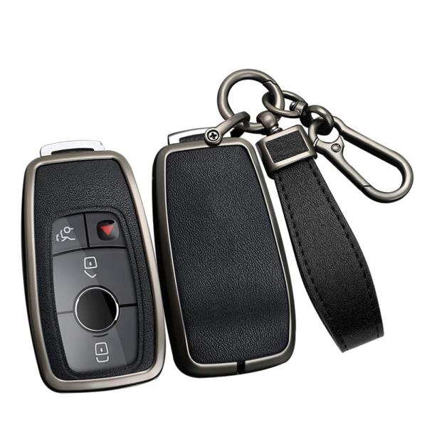 商品名:  ontto Keyless Entry Car Key Cover Metal and Leather Key Fob Protector Compatible with Mercedes Benz AMG A C E S se...