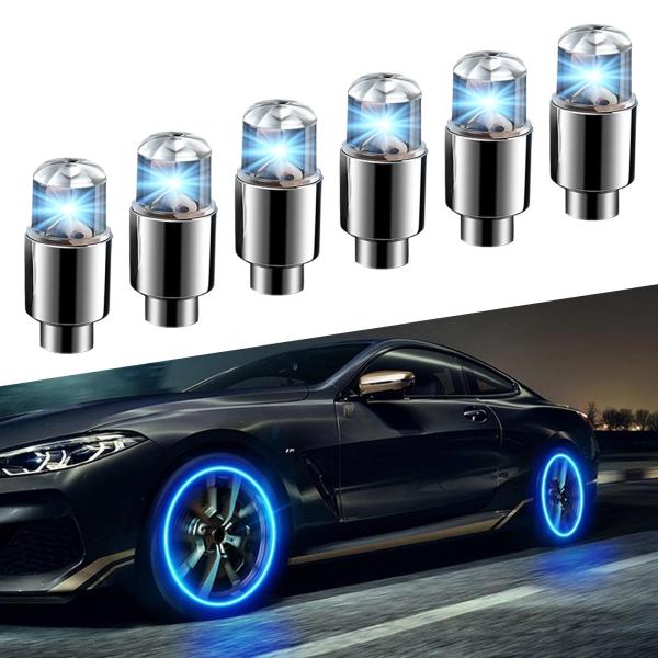 商品名: dawfall 6個 カータイヤ 爆発フラッシャー 1.45インチ x 0.68インチ PVCシェル振動センサーハブバルブ呼吸懐中電灯、装飾改造アクセサリー、ほとんどの車、自転車、オートバイ用(ブルー) dawfall 6 PCS...