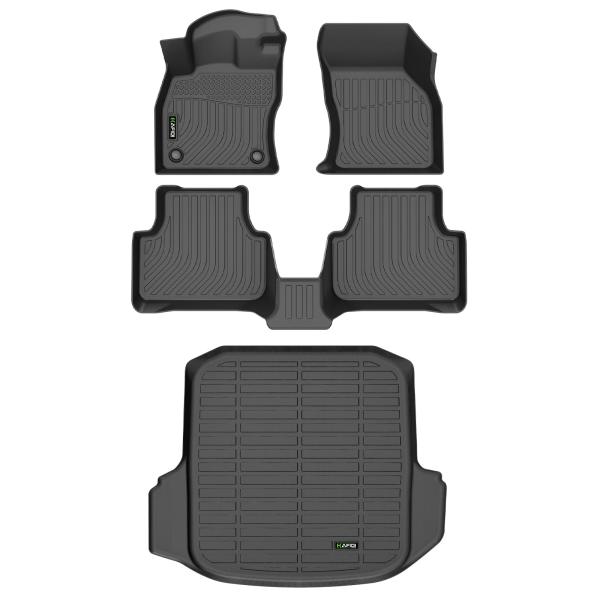 商品名:  HAFIDI〓 Floor Mats &amp; Cargo Liner Set Fit for Volkswagen Jetta 2019-2024 All Weather Protection TPE Anti-Slip A...
