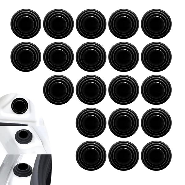 商品名:  Fluher 20 PCS Car Door Side Gasket, PA66 Injection Molded Self-Adhesive Hood Trunk Buffer Shock-Absorbing Silencer...