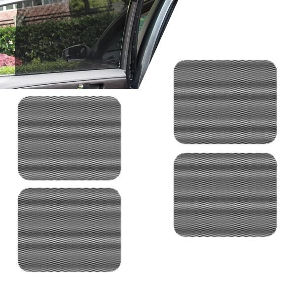 商品名: Slykew 車用サイドウィンドウサンシェードステッカー 接着剤付き 水玉デザイン プライバシー保護 ユニバーサル 16.53インチ x 14.96インチ 再利用可能 自動車 UVプロテクター トラック SUV 車用 (ブラック)...