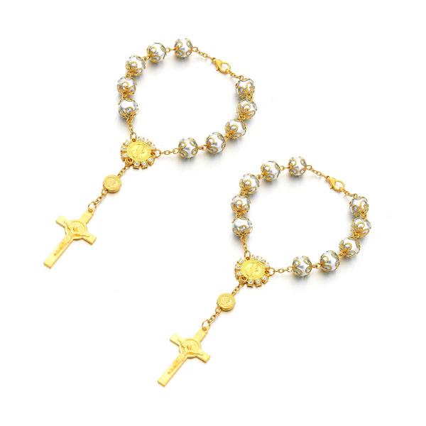 商品名:  Sylvil 2PCS Car Rosary for Rearview Mirror, Personalized Blessing Auto Rearview Mirror Catholic Pedant, Men Women ...