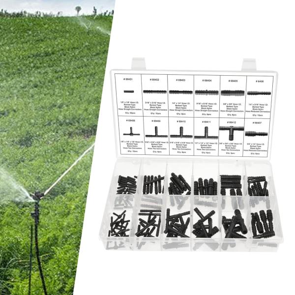 商品名:  leediga 113 PCS Car Sprinkler Pipe Quick Connector Set, 12 SPECs of Vacuum Pipe Straight-through Tee Classificatio...