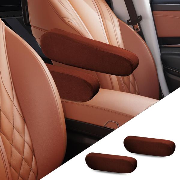 商品名:  HEVLE 2PCS Car Front Seat Armrest Covers, Cloth Fabric Armrest Protectors Direct Replacement Center Console Lid Ar...