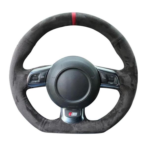 商品名:  DzChYa Hand-Sewing Black Suede Car Steering Wheel Cover, for Audi TT TTS (8J) 2006-2014 A3 S3 (8P) Sportback R8 42...