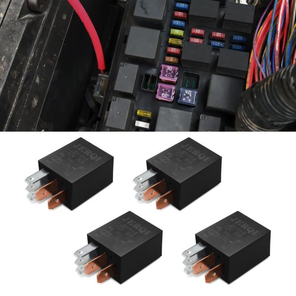 商品名:  HEVLE 4PCS 5 Pin 12V 30A Relay, Car Relay Switch, Multi Purpose Automotive Relay Black Starter Relay, Power Relay ...