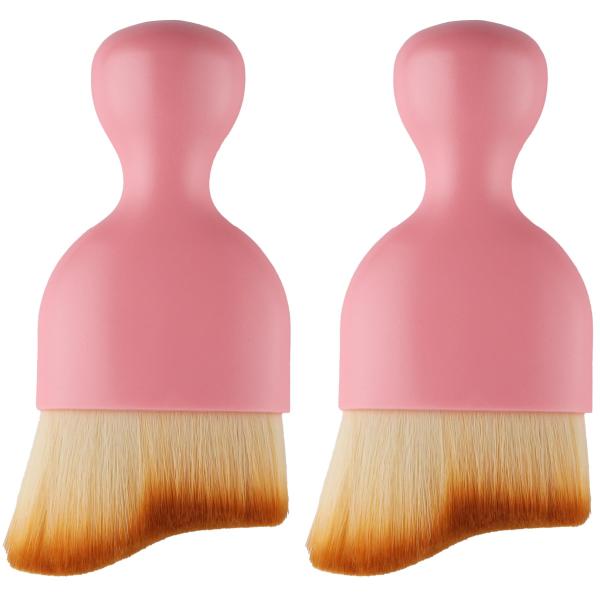 商品名: UREhepo 車用ブラシ2点 車内ブラシクリーニングツール カーブデザインの集塵機 ほこりや柔らかい毛 ダッシュボード用カーアクセサリー AC通気口 レザー 傷防止 (ピンク) Urehepo 2Pcs Car Brush, C...