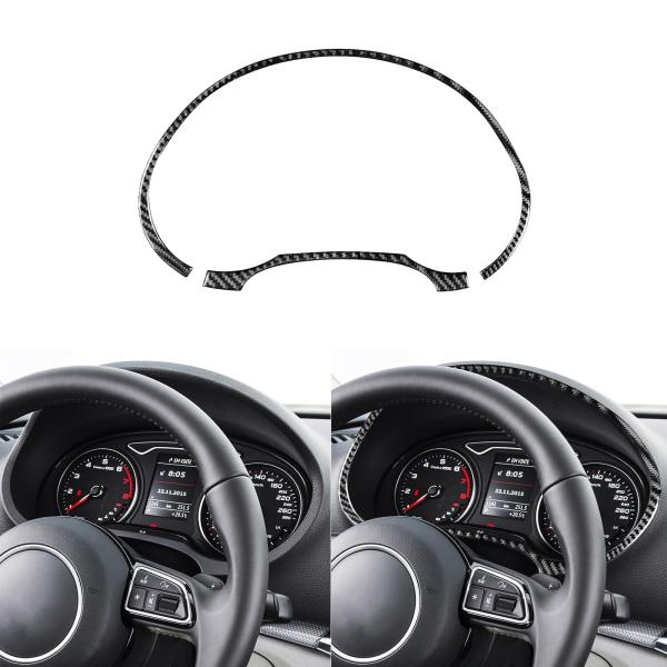 商品名:  Generic Real Premium 3D Effect Carbon Fiber Sticker Compatible with Audi A3 S3 RS3 8V 2013-2019 Car Dashboard Spee...