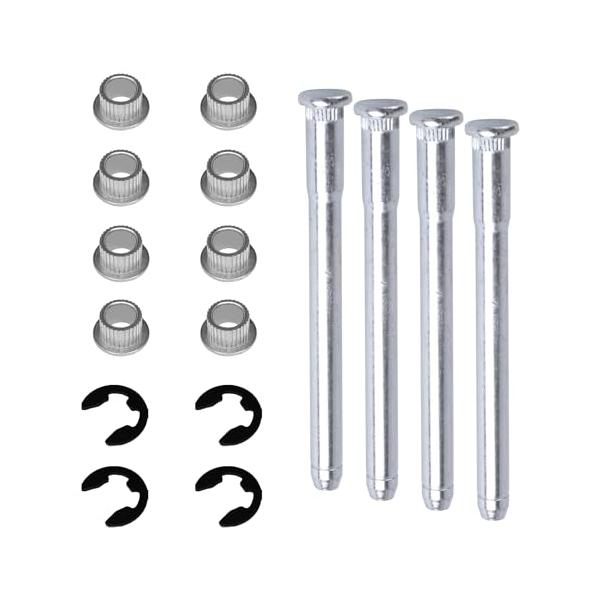 商品名: LLII ドアヒンジピン シボレーGMC 1988-2002 C1500 C2500 K1500 K2500 K3500 Suburban Tahoe Jimmy Yukon、ドアヒンジロールピンとブッシング修理キット Eリングク...